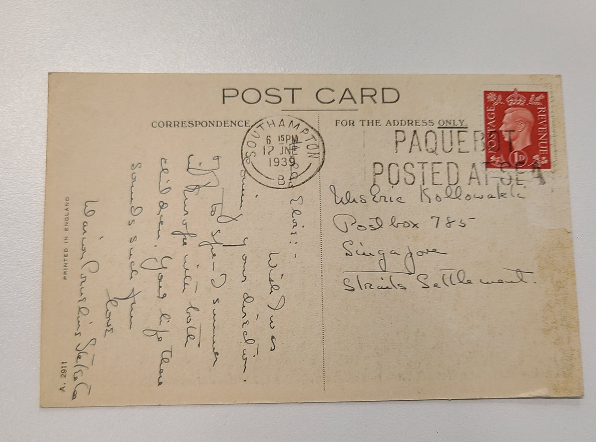 Cunard White Star R.M.S. Queen Mary Post Card – Terminal 37 Antiques
