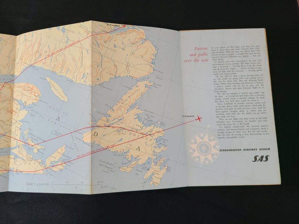 SAS "Wherever You Go, Go by SAS" Route Map – Terminal 37 Antiques